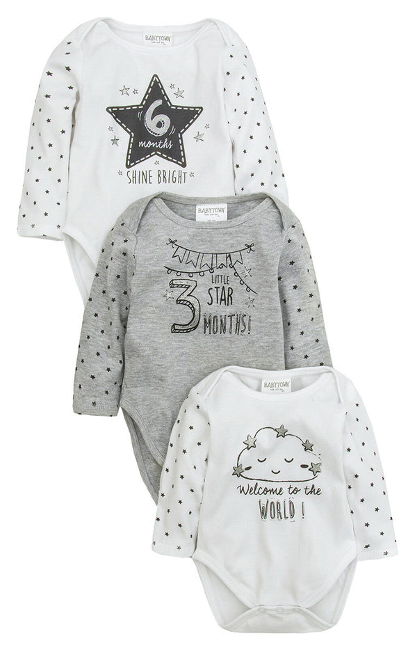 Baby Milestone Vests, Baby Shower Gifts - In The Box Baby Hampers Limited